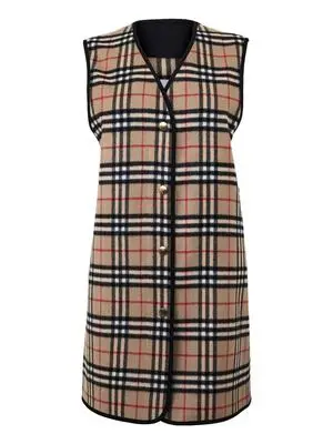 Burberry Plaid Vest - Black