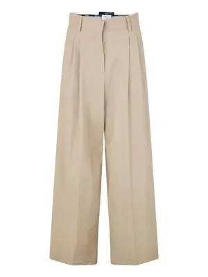 Max Mara High-waisted Wide-leg Trousers - Nude