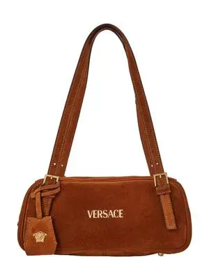 Versace Suede Shoulder Bag - Brown