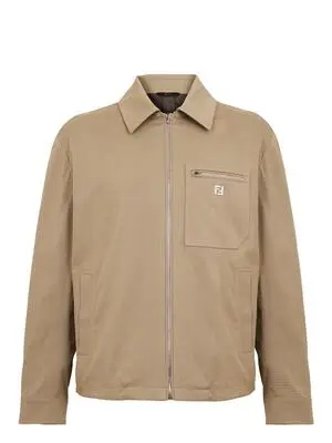 Fendi Collared Zip-up Jacket - Nude