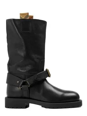 Burberry Leather Ankle Boots - Black