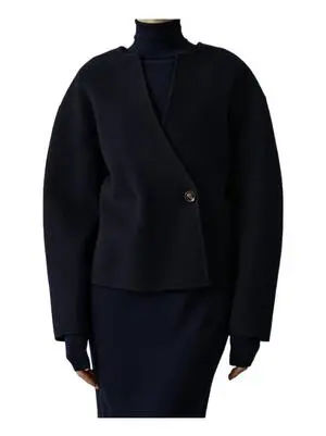 Soeur Short Button-down Coat - Black