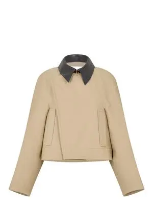 Givenchy Givenchy Cropped Trench Coat With Contrasting Collar Nude