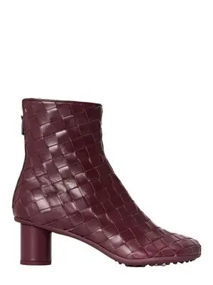 BOTTEGA VENETA Bottega Veneta Woven Ankle Boots With Block Heel