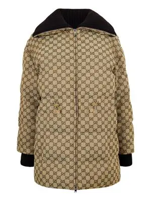 Gucci Monogram Puffer Bomber Jacket - Multicolor