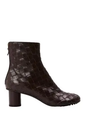 BOTTEGA VENETA Bottega Veneta Woven Ankle Boots With Chunky Heel