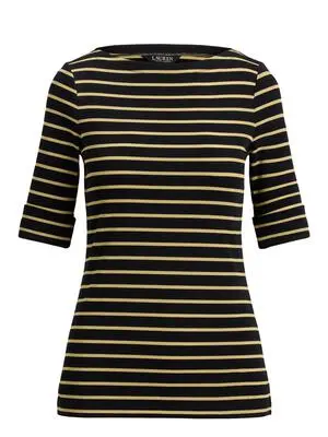 Ralph Lauren Ralph Lauren Logo Striped T-Shirt Black