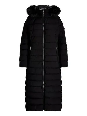 Ralph Lauren Real Leather Long Puffer Jacket - Black