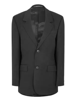 Balenciaga Logo Blazer - Black
