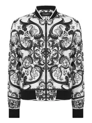 DOLCE & GABBANA Dolce & Gabbana Baroque Print Bomber Jacket