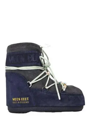 Moon Boot Moon Boot Color-Blocked Suede Boots Blue