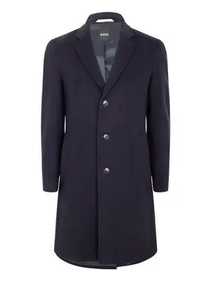 Hugo Boss Single-breasted Classic Coat - Black