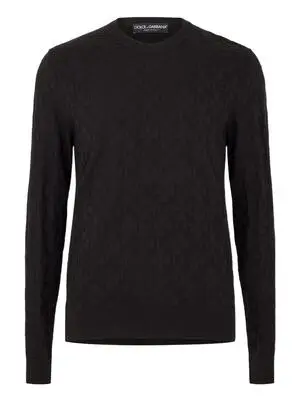 DOLCE & GABBANA Dolce & Gabbana Quilted Pattern Crew Neck Jumper