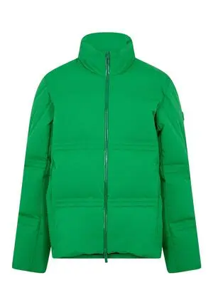 Moncler Quilted Down Jacket With Stand Collar - Green