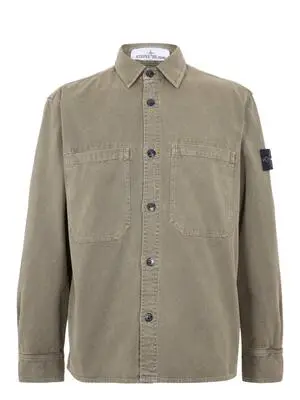 Stone Island Button Overshirt - Nude