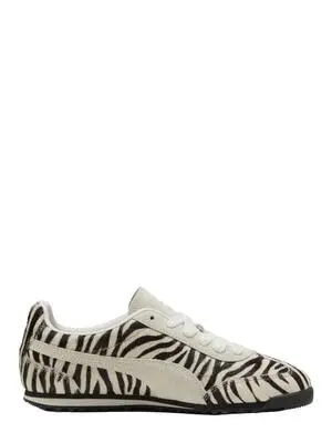 PUMA Lace-up Low-top Sneakers With Zebra Print - Nude