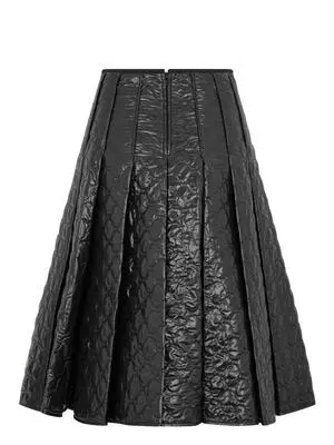 Moncler Quilted Midi Skirt - Black