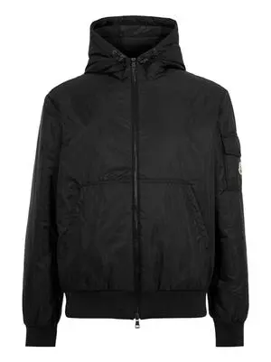 Moncler Zip-up Hooded Bomber Jacket - Black