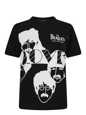 Play Comme Des Garcon Beatles Printed T-shirt - Black