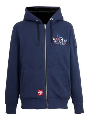 Moose Knuckles Classic Printed Zip-up Hoodie - Blue
