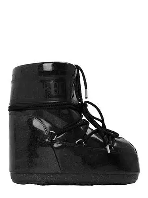 Moon Boot Glitter Patent Snow Boots - Black