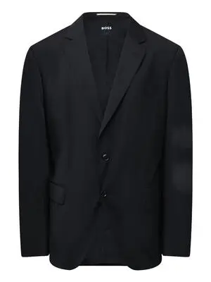 Hugo Boss Single-breasted Notch Lapel Business Suit Jacket - Black