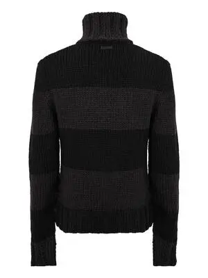 DOLCE & GABBANA Dolce & Gabbana High-Neck Striped Knit Sweater