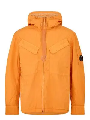 C.P. COMPANY Padded Bomber Jacket With Lens Detail - Orange