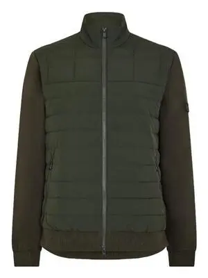 Barbour Quilted Casual Jacket With Stand Collar - Sage