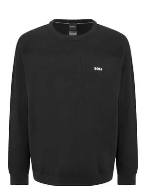 Hugo Boss Crew Neck Long-sleeve Knit Top - Black