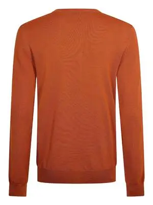Hugo Boss Crew Neck Long Sleeve Knit Sweater - Brown