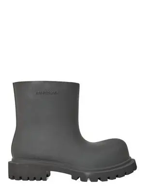 Balenciaga Rubber Lug Sole Ankle Boots - Black