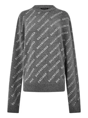 BALENCIAGA Balenciaga Mini All-Over Logo Sweater