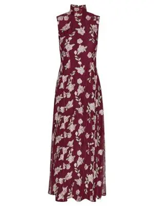 ROTATE BY BIRGER CHRISTENSEN Asyna Long Maxi Dress - Red
