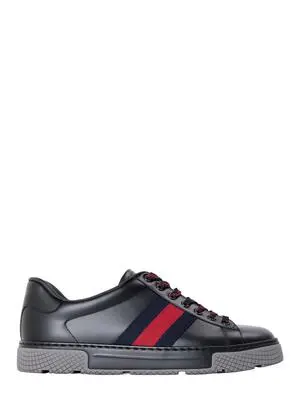 Gucci Ace Sneakers With Statement Sole - Black