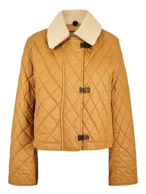 BURBERRY Burberry Quilted Jacket With Shearling Collar