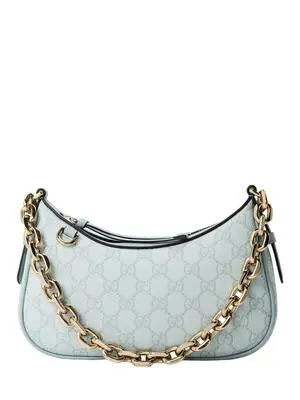 Gucci Emblem Shoulder Bag With Chain Strap - Multicolor