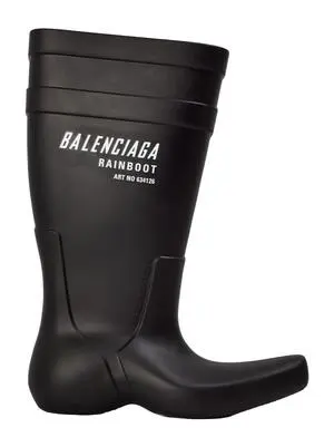 Balenciaga Over The Knee Rainboots - Black