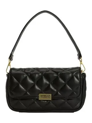 Barbour Diamond-quilted Flap Shoulder Bag - Black