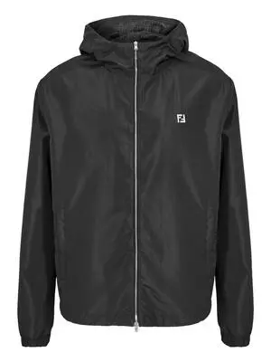 FENDI Fendi Hooded Windbreaker With Logo Embroidery