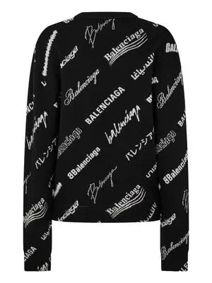 BALENCIAGA Balenciaga Logomania Crew Sweater