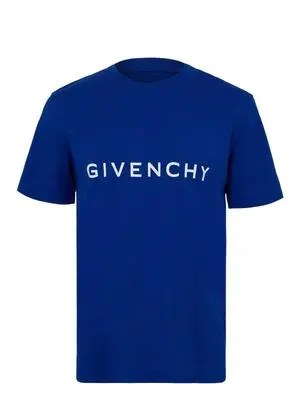 Givenchy Slim Fit Logo T-shirt - Blue