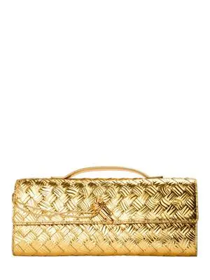 Bottega Veneta Woven Metallic Top Handle Bag - Multicolor