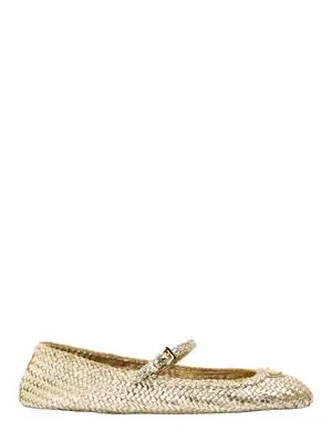 Prada Braided Ballet Flats - Nude