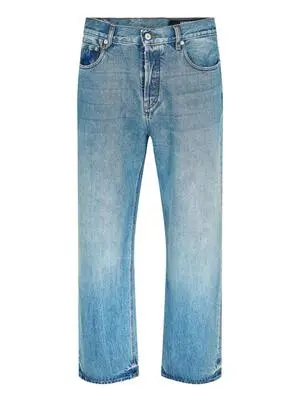 Jacquemus Jacquard Script Straight Leg Jeans - Blue