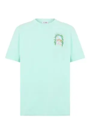 Casablanca Patterned T-shirt Blue