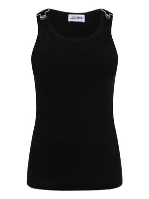 JEAN PAUL GAULTIER Jean Paul Gaultier Ribbed Knit Vest With Hardware Detail