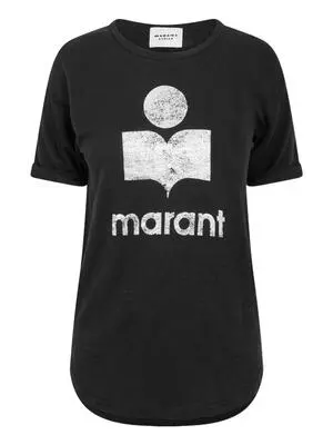 Isabel Marant Étoile Koldi Printed Logo T-shirt - Black