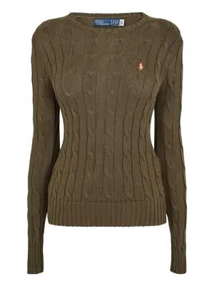 Polo Ralph Lauren Wool Knitted Sweater With Embroidered Logo - Brown