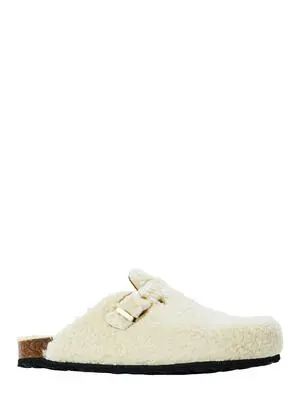 STEVE MADDEN Steve Madden Cream Shearling Clogs